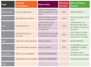 assumptions - mini case study - Small Business Solver